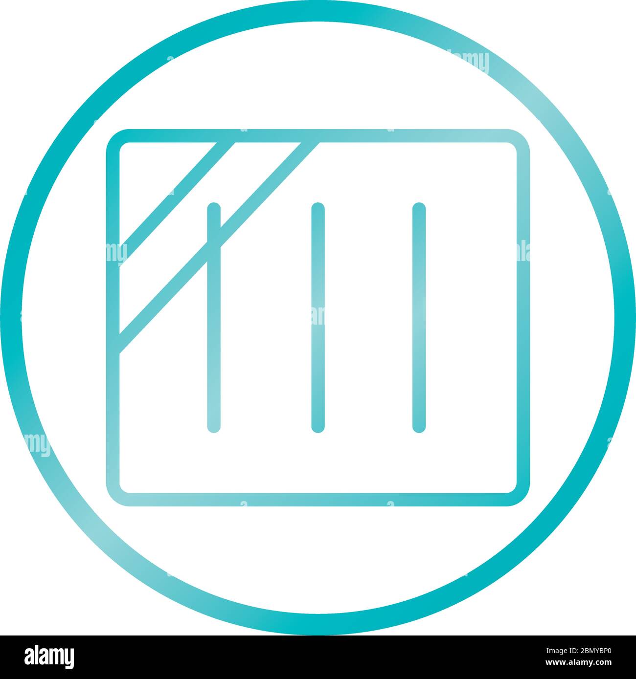 Textile care concept, dry in the shade symbol icon over white ...