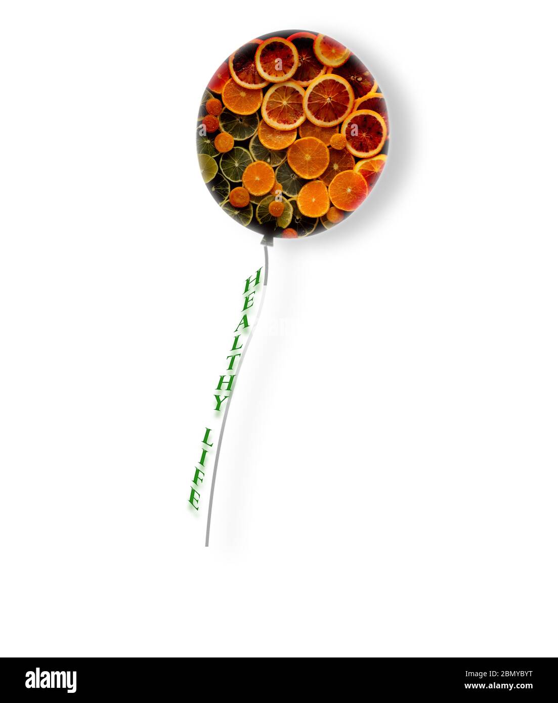 Healthy food choice, healthy food symbol represented by fruits, citrus ...