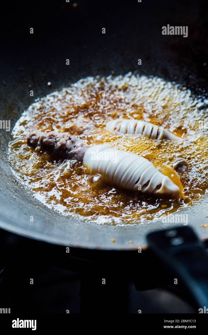 Hot boiling oil hi-res stock photography and images - Alamy