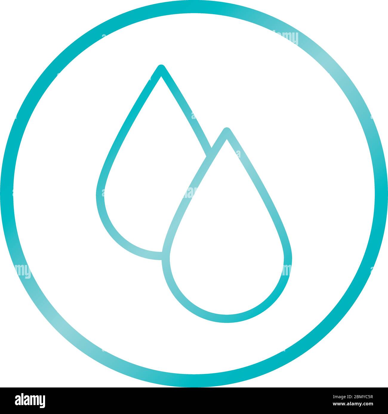 water drops icon over white background, gradient style, vector ...