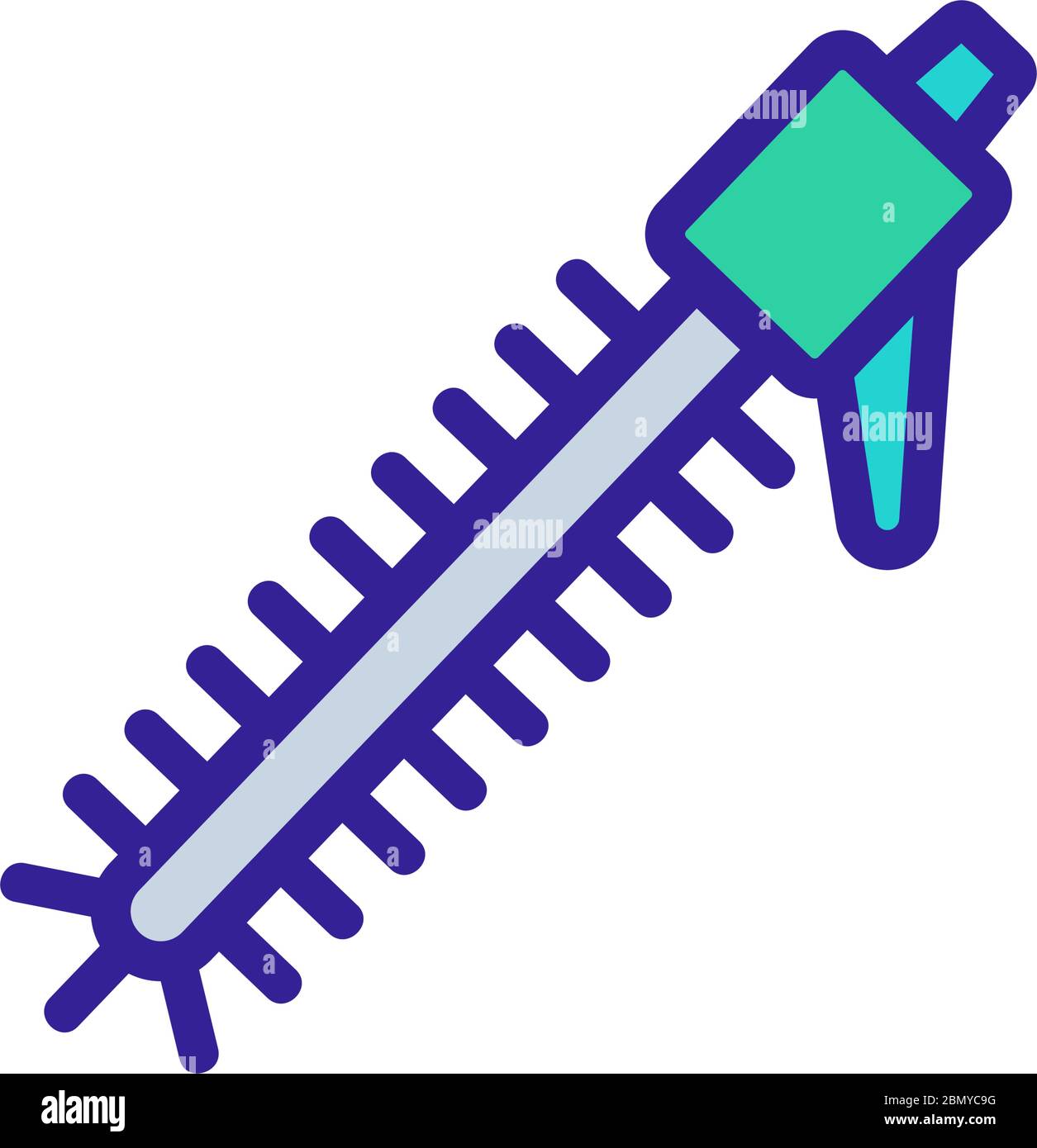 electric garden brush cutter icon vector outline illustration Stock ...