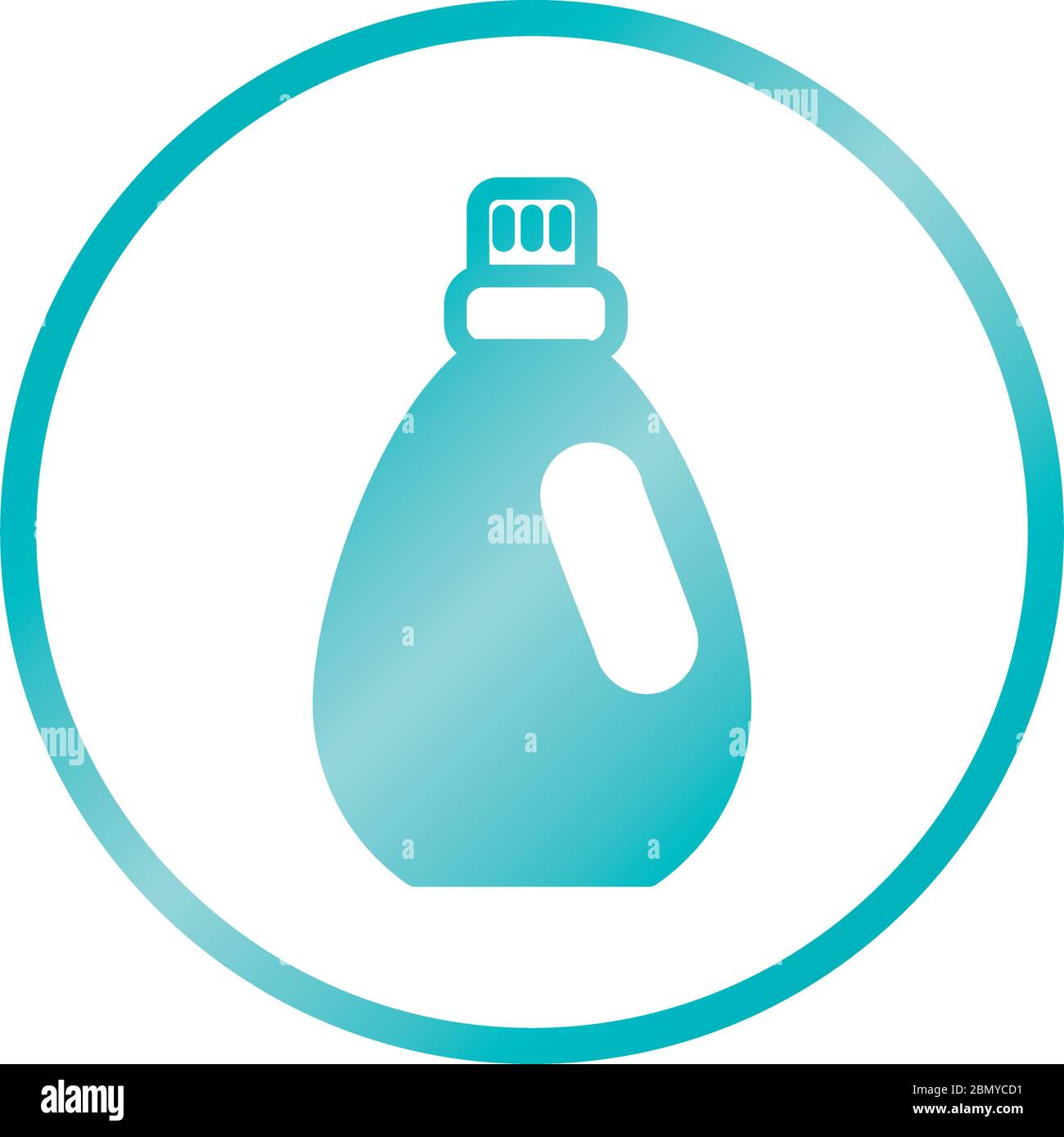 detergent bottle icon over white background, gradient style, vector ...