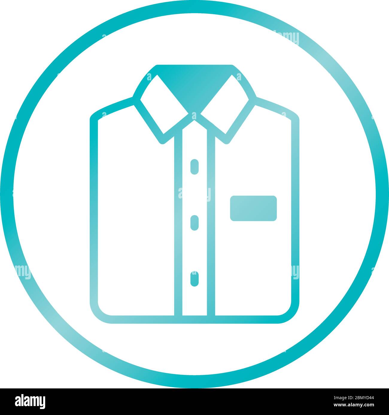 male shirt icon over white background, gradient style, vector ...