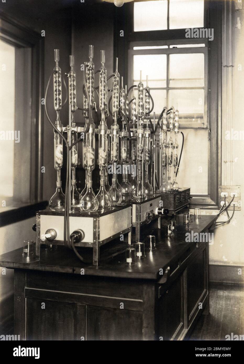 [ 1930s Japan - Laboratory at a Japanese Silk Factory ] — Laboratory at ...