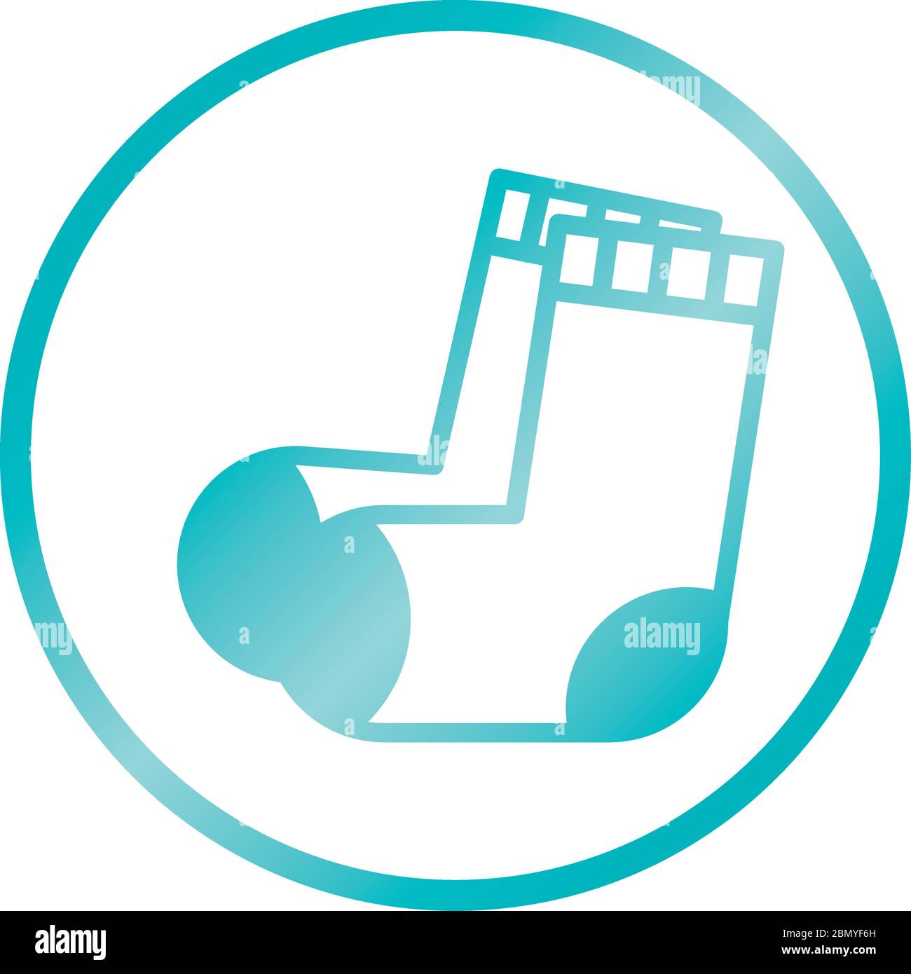 socks icon over white background, gradient style, vector illustration ...