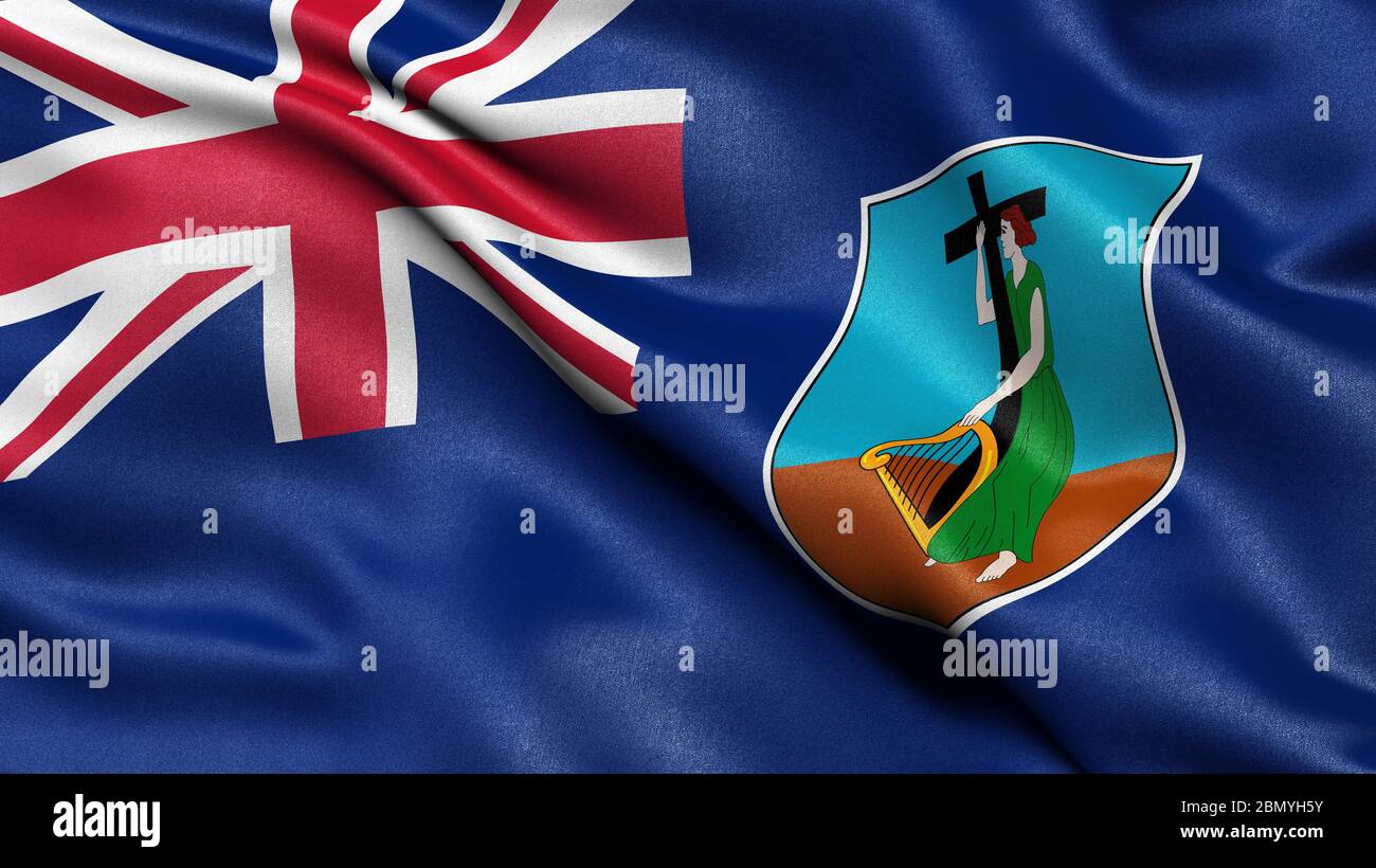 Montserrat national flag hi-res stock photography and images - Alamy