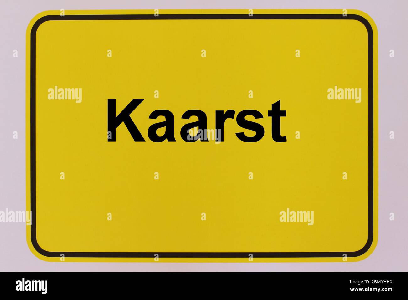 Illustration des Stadteingangsschildes der Stadt Kaarst Stock Photo - Alamy