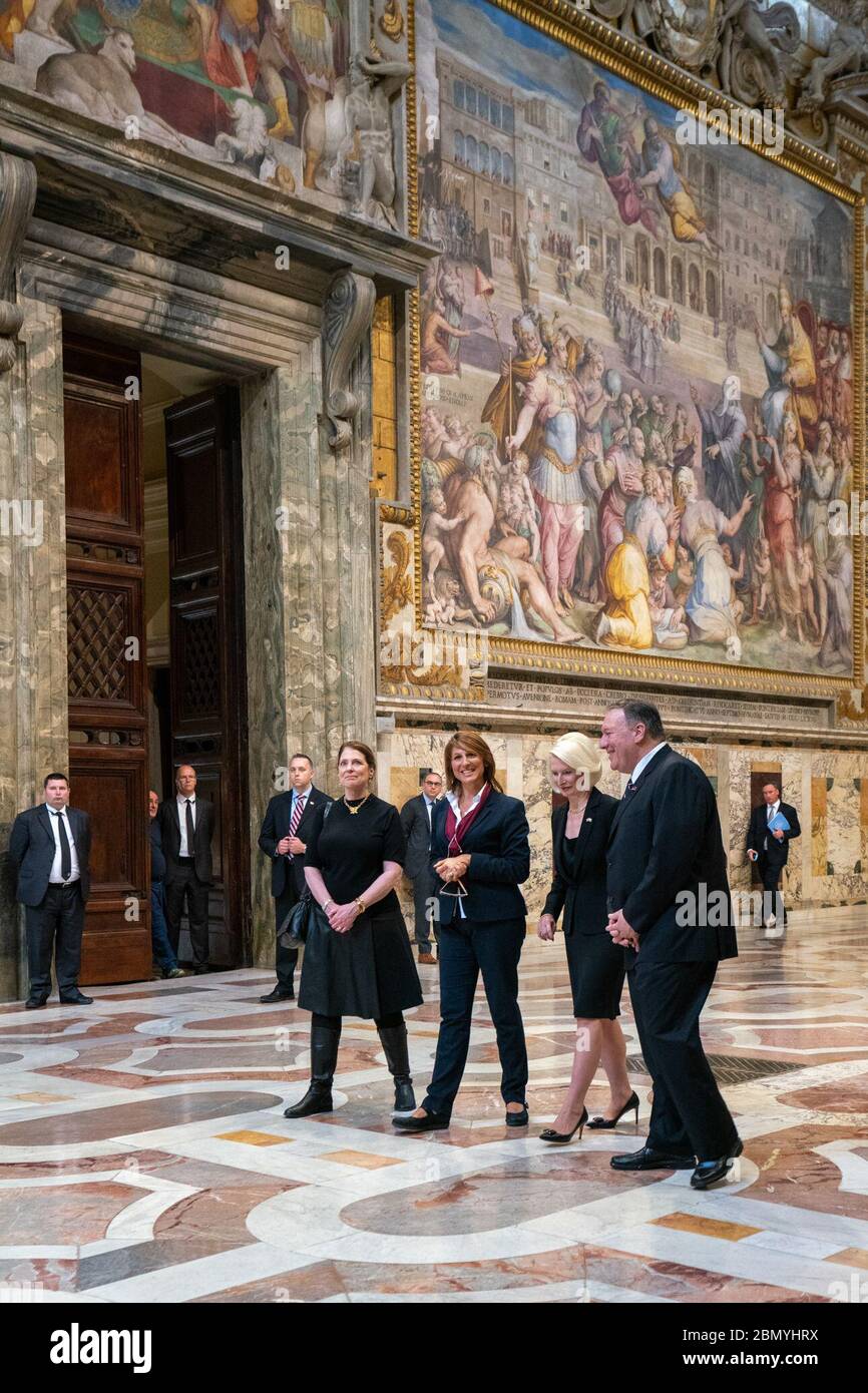 On October 2, 2019, U.S. Secretary of State Michael Pompeo and his wife ...