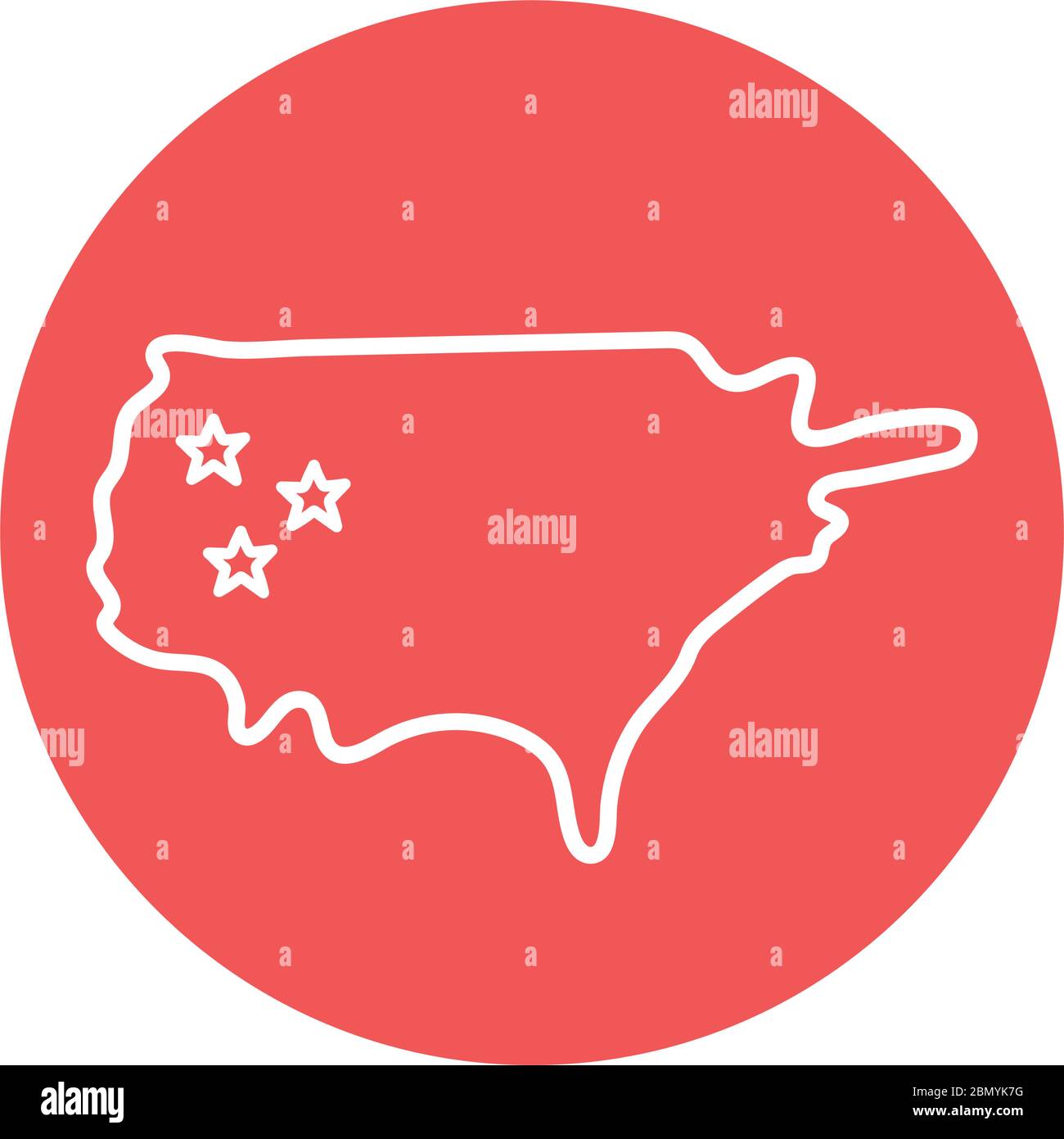Usa map block style icon vector design Stock Vector Image & Art - Alamy