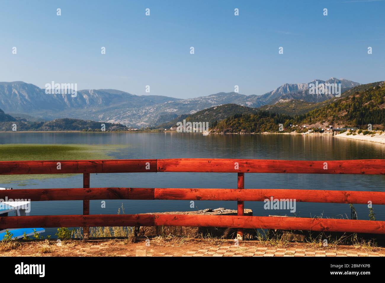 A beautiful landscape view at Lake Skadar in Montenegro, National Park ...