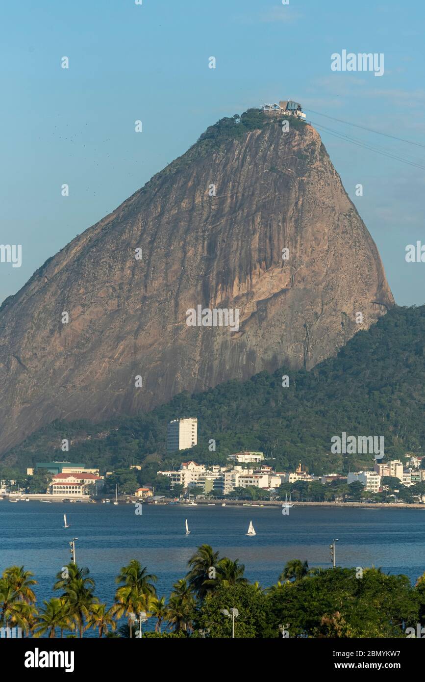 Sugarloaf important tourist spot in Rio de Janeiro, Brazil Stock Photo ...