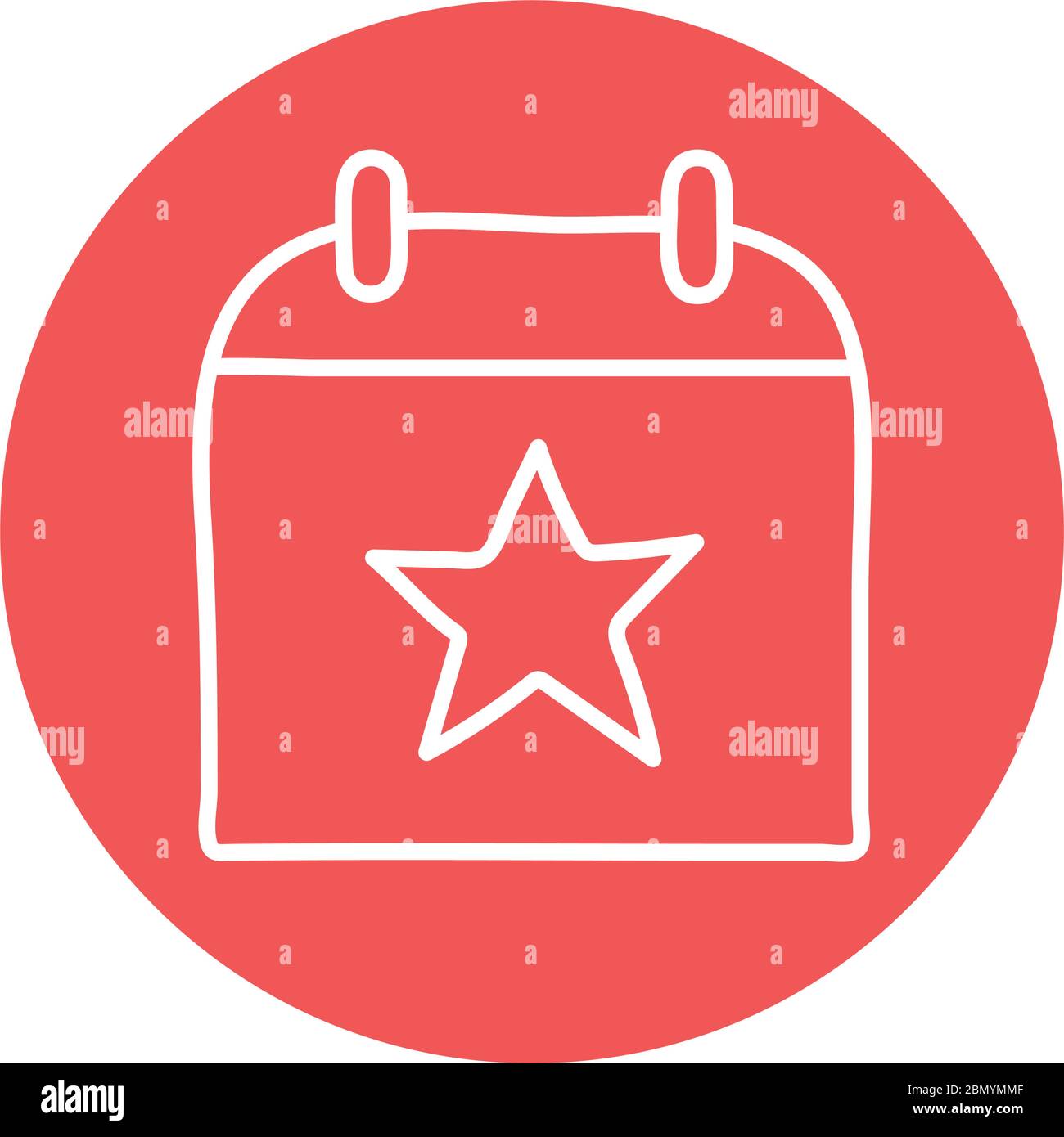 Calendar with star block style icon vector design Stock Vector Image ...