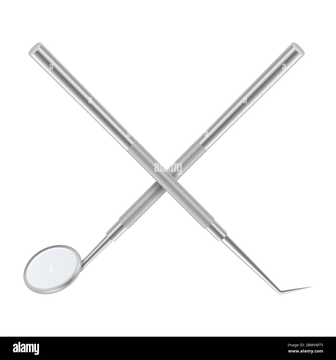 Vector 3d Realistic Dental Inspection Mirror and Probe for Teeth ...