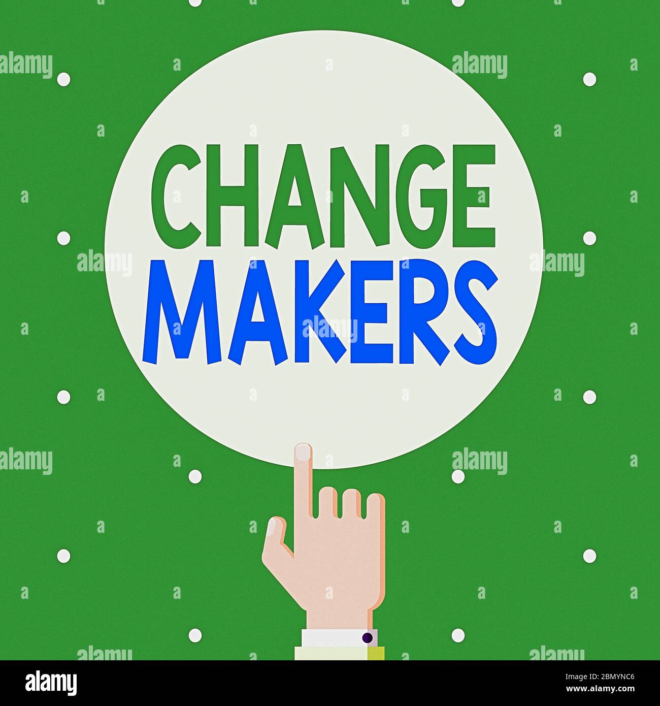 Text sign showing Changemakers. Business photo showcasing Young Turk ...