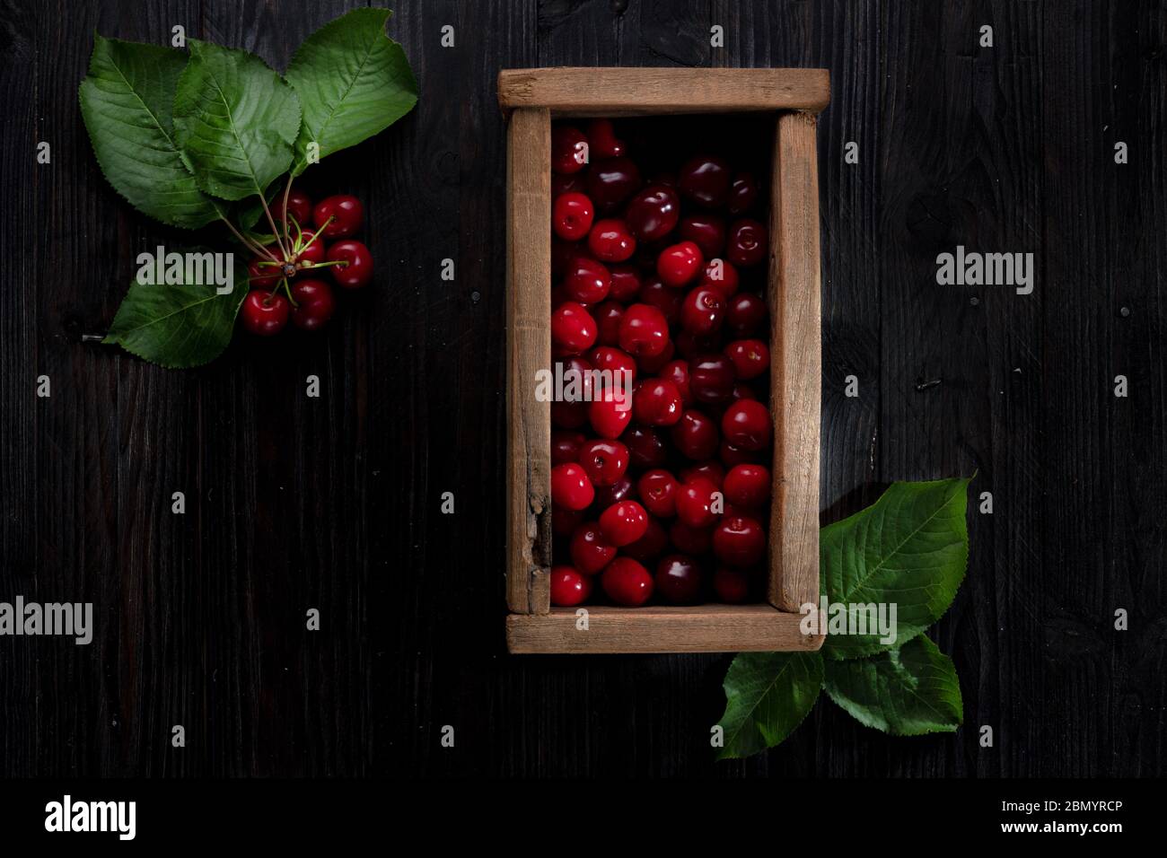 Red cherries in a box hi-res stock photography and images - Alamy