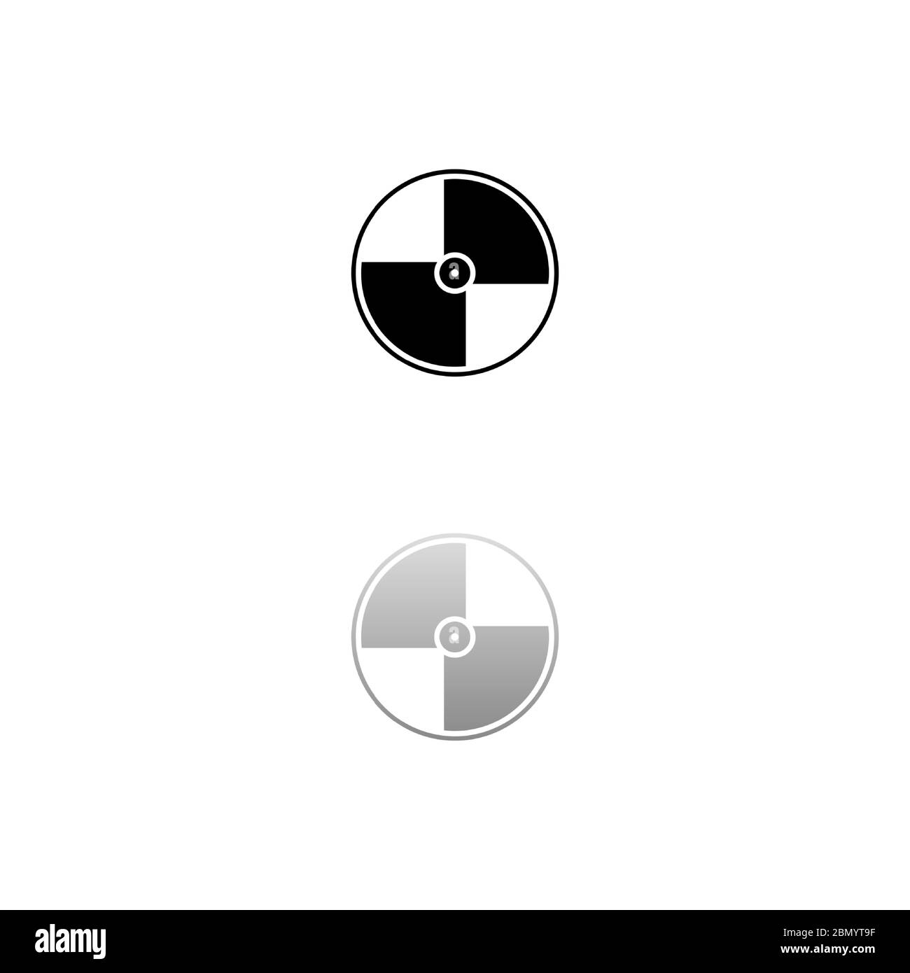 Disc. Black symbol on white background. Simple illustration. Flat ...