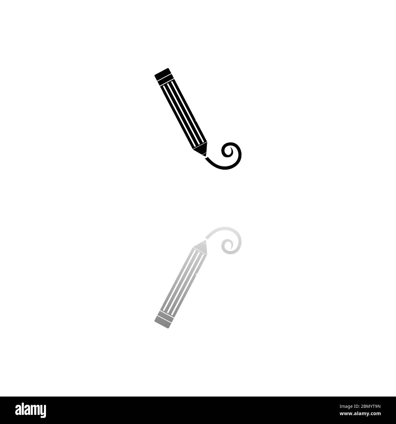 Pen. Black symbol on white background. Simple illustration. Flat Vector ...