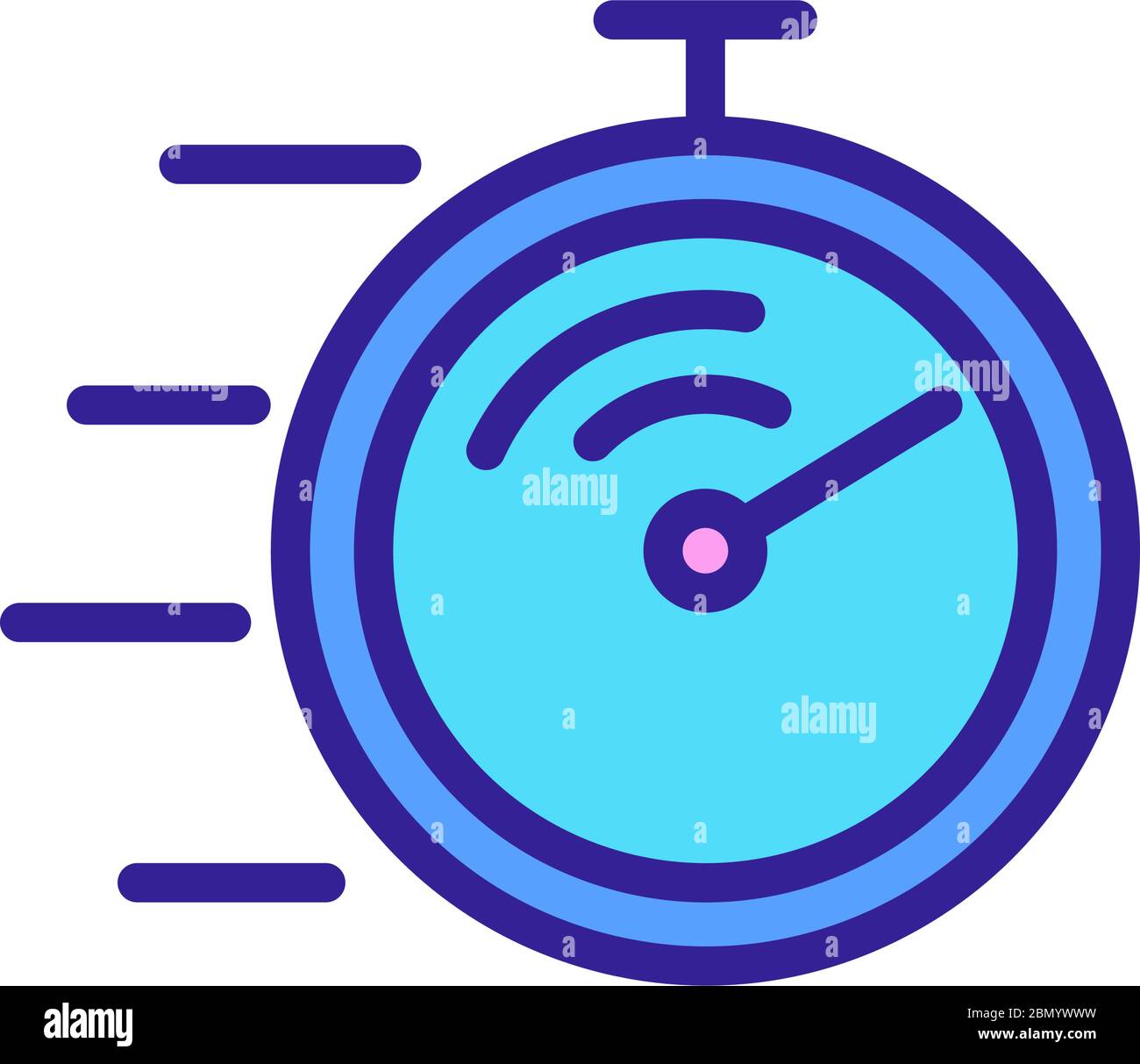 competition stopwatch icon vector outline illustration Stock Vector ...