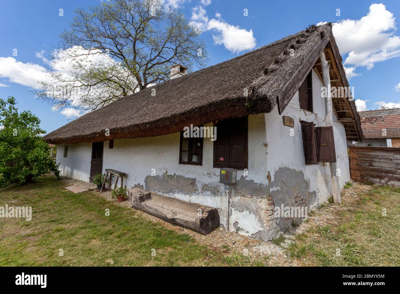 Traditional village house in Ocsa, Hungary on a sunny spring day Stock ...