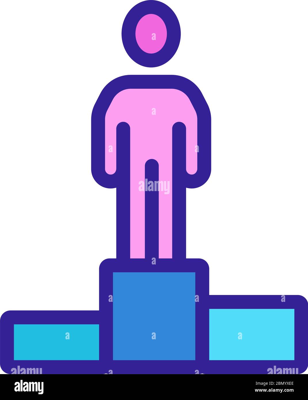 first place winner icon vector outline illustration Stock Vector Image ...