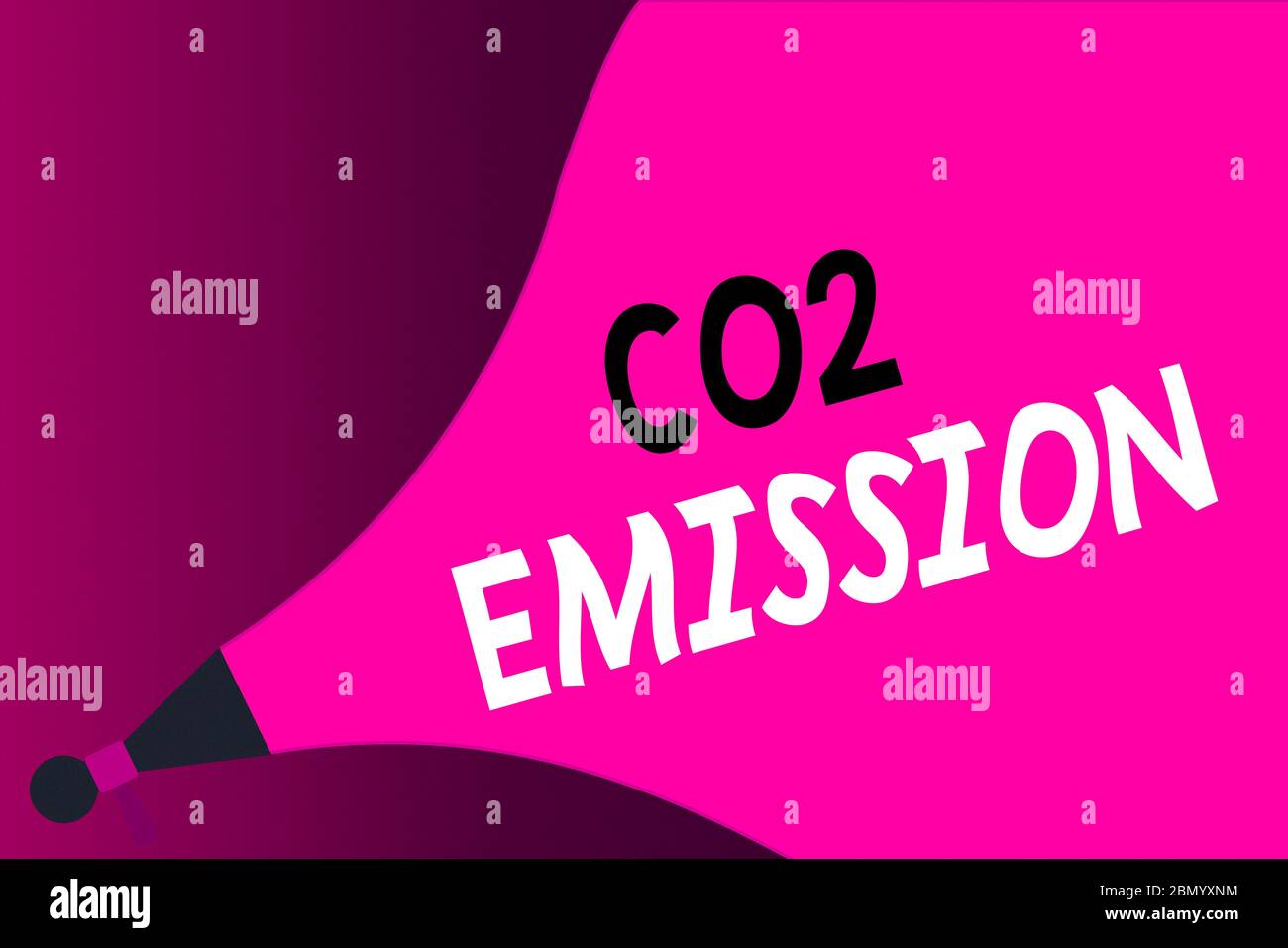 Conceptual hand writing showing Co2 Emission. Concept meaning Releasing ...