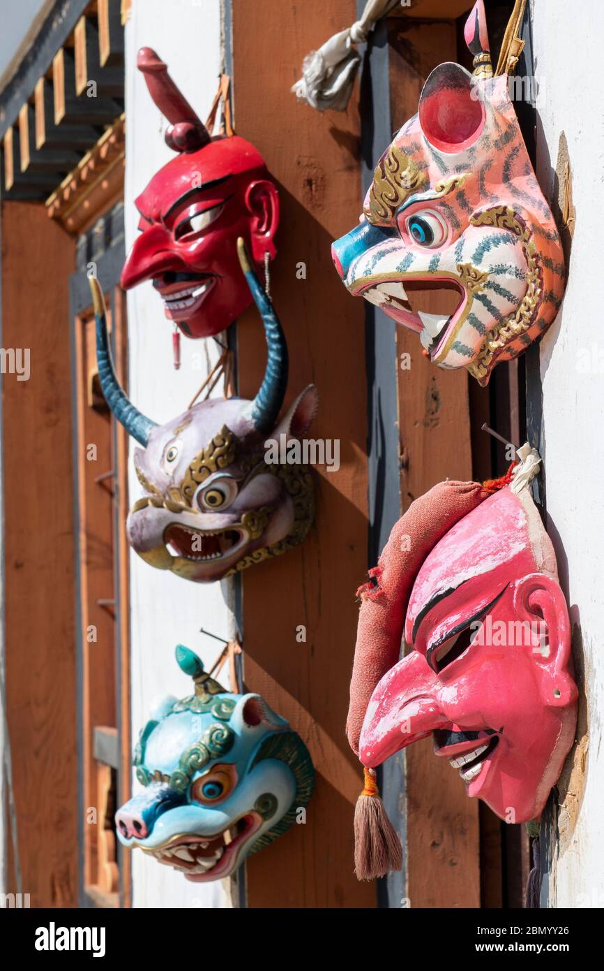 Bhutanese masks hi-res stock photography and images - Alamy
