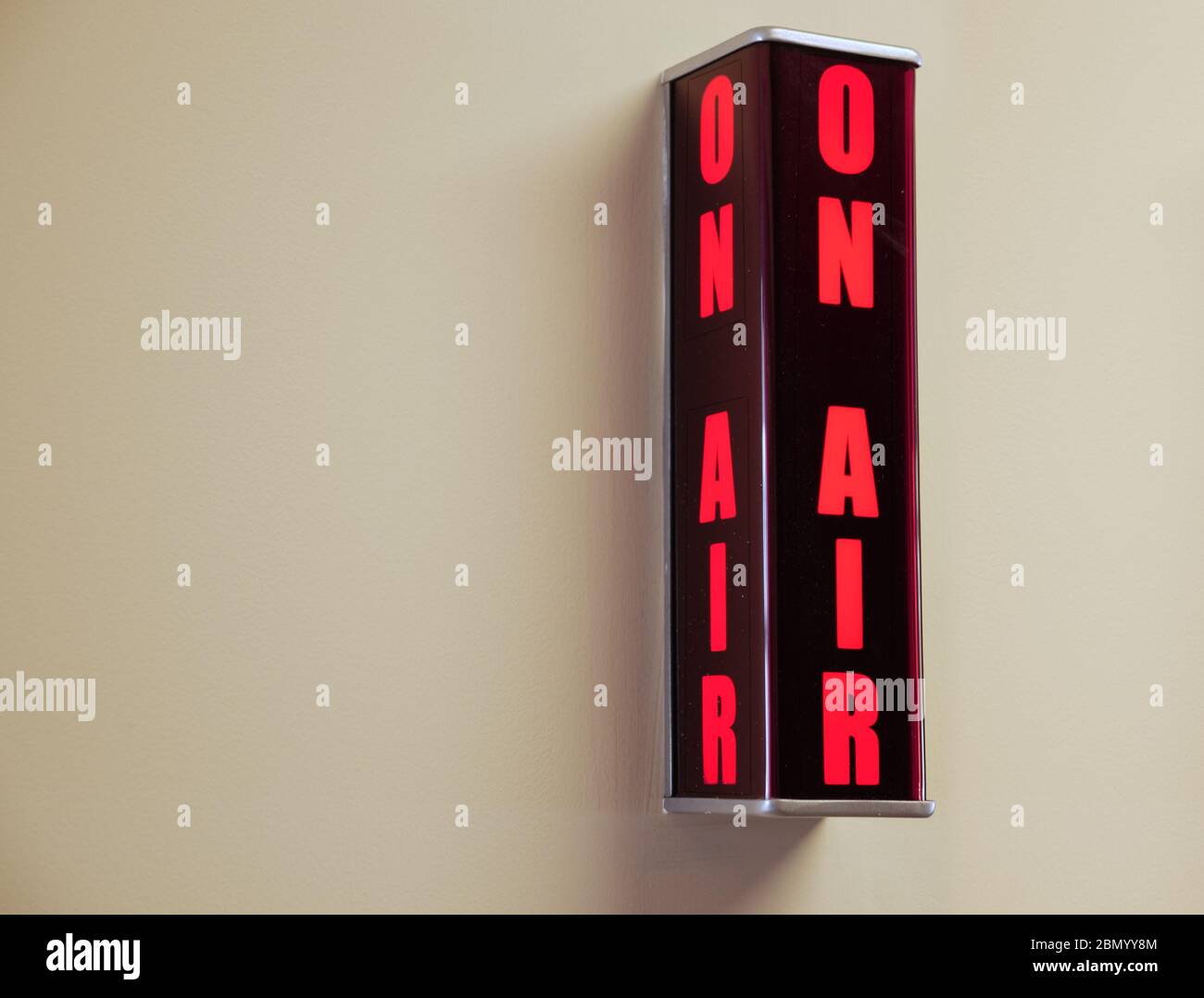 On Air Light Illuminated on Wall Stock Photo - Alamy