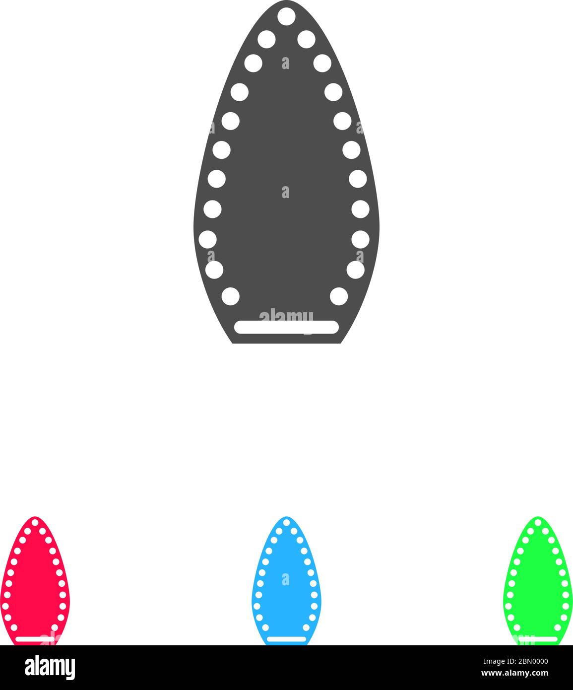 Steam iron icon flat. Color pictogram on white background. Vector ...