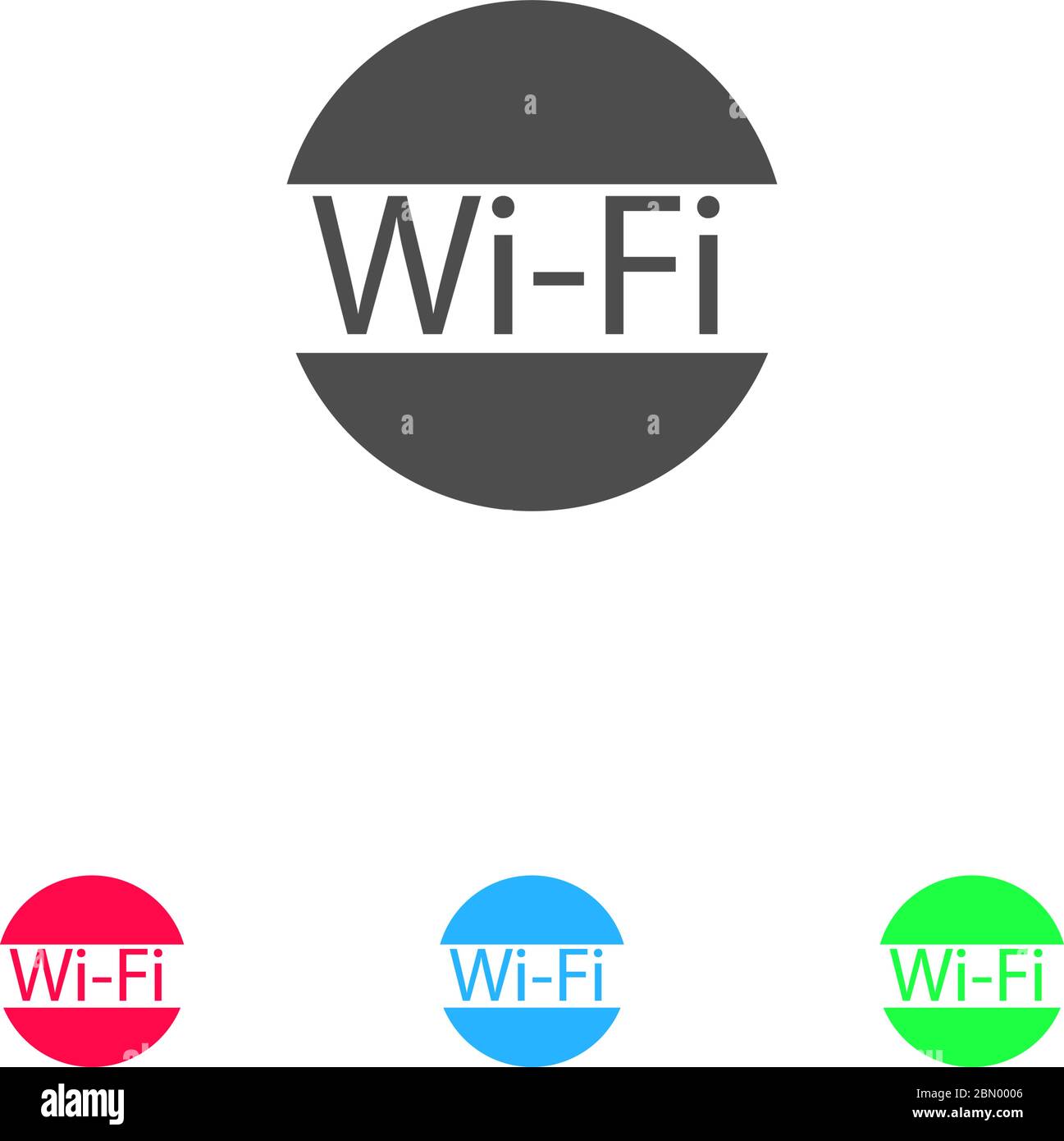 Wifi icon flat. Color pictogram on white background. Vector ...