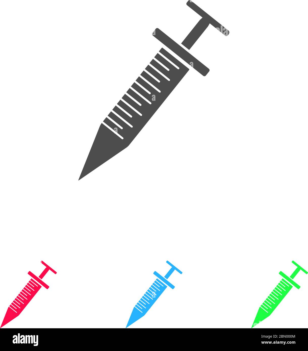 Culinary kitchen syringe icon flat. Color pictogram on white background ...
