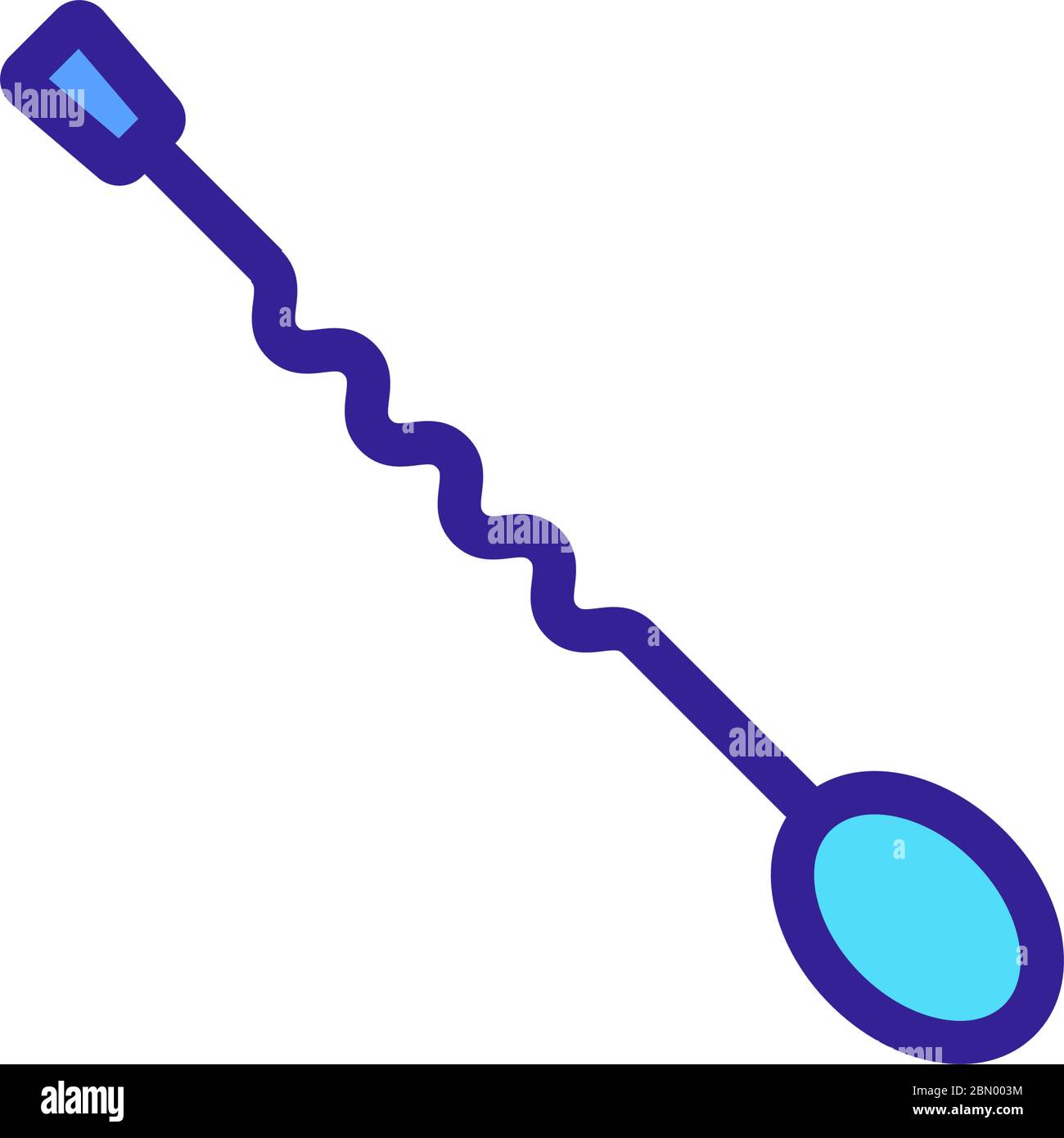 bar spoon with twisted handle icon vector outline illustration Stock ...