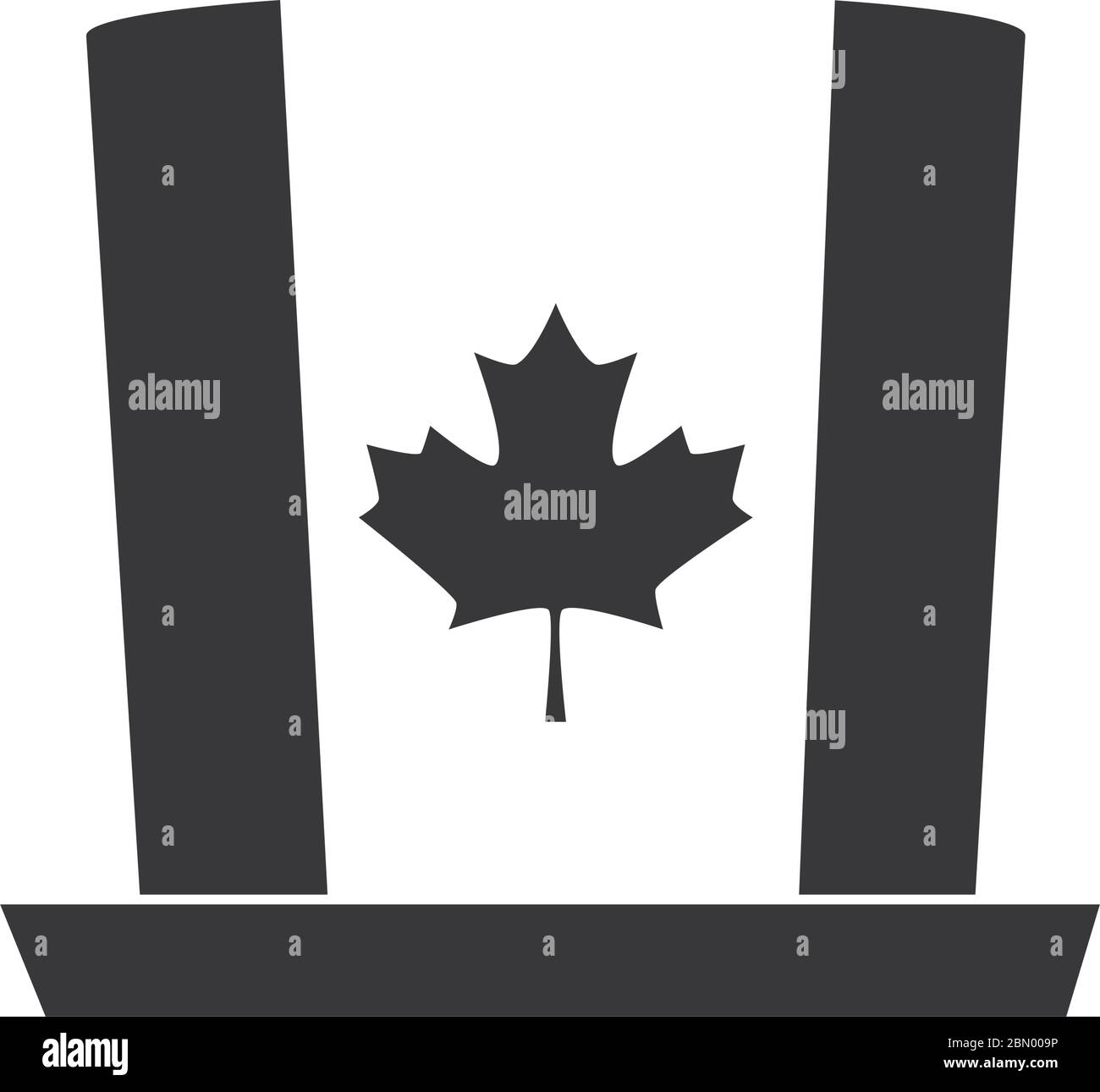 canada day, canadian flag top hat national vector illustration ...