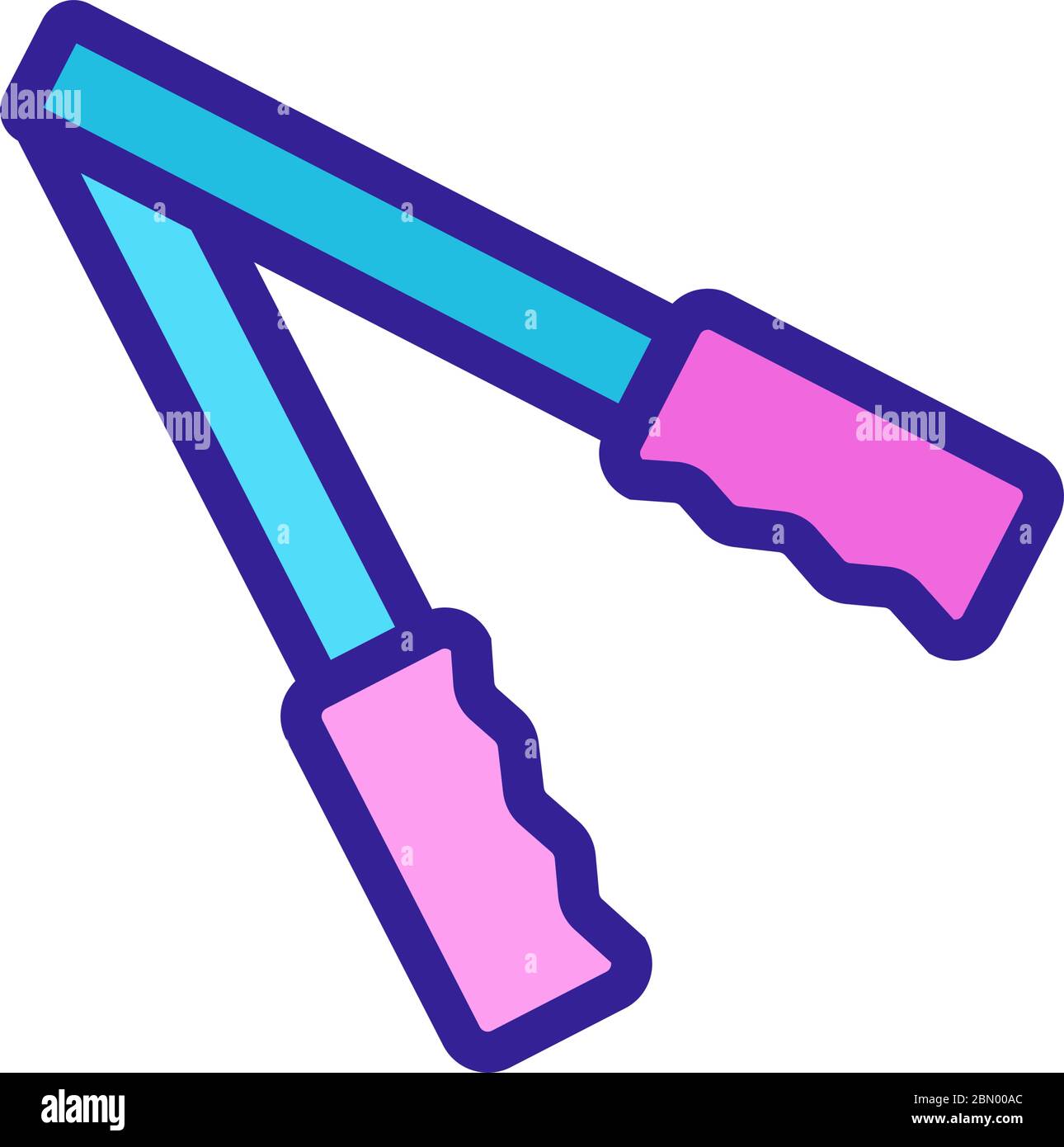 food and ice tongs icon vector outline illustration Stock Vector Image ...