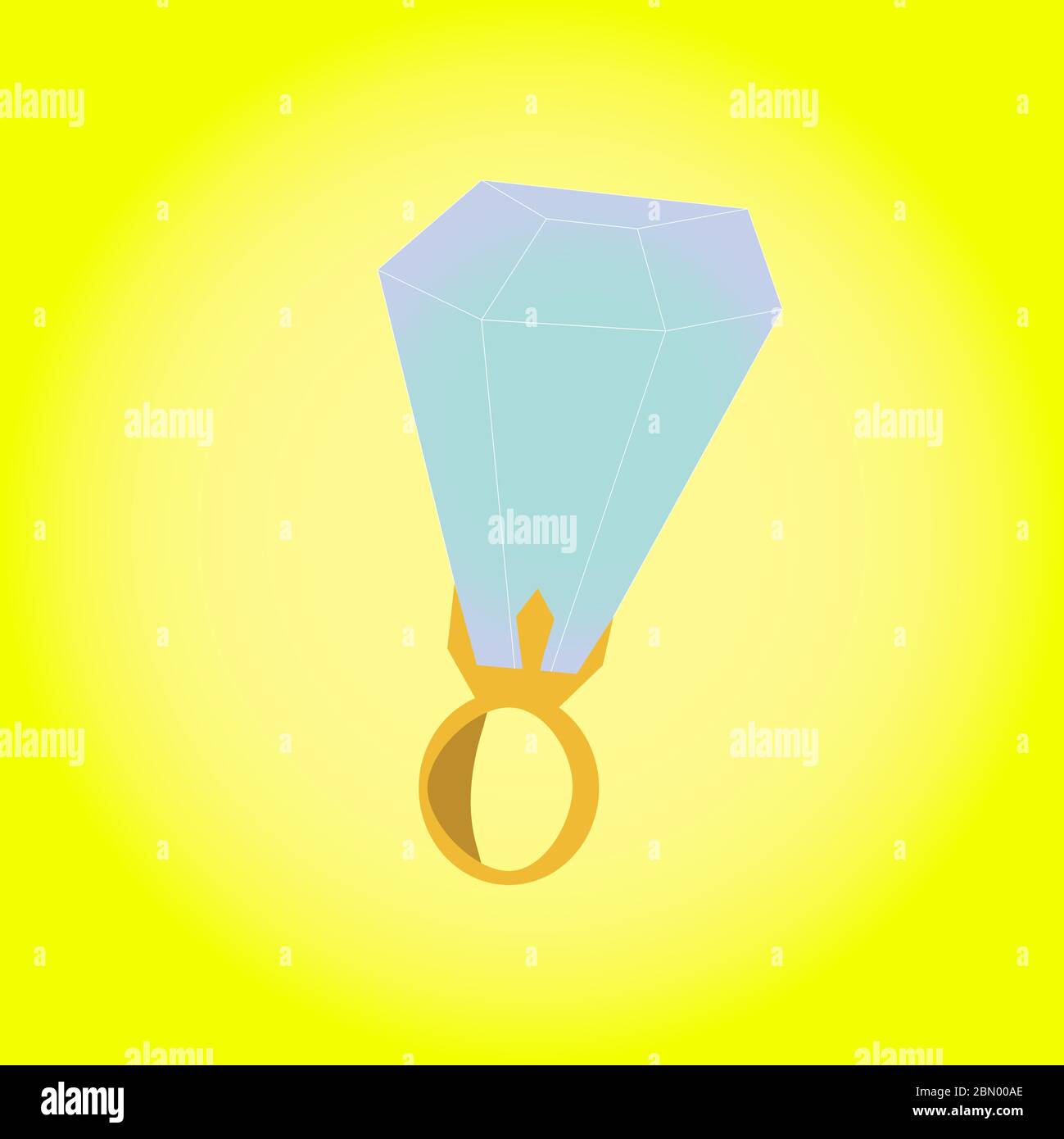 Diamond ring - vector illustration Stock Vector Image & Art - Alamy