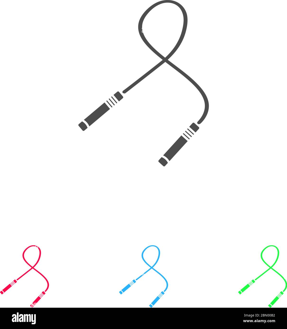 Jumping rope icon flat. Color pictogram on white background. Vector ...