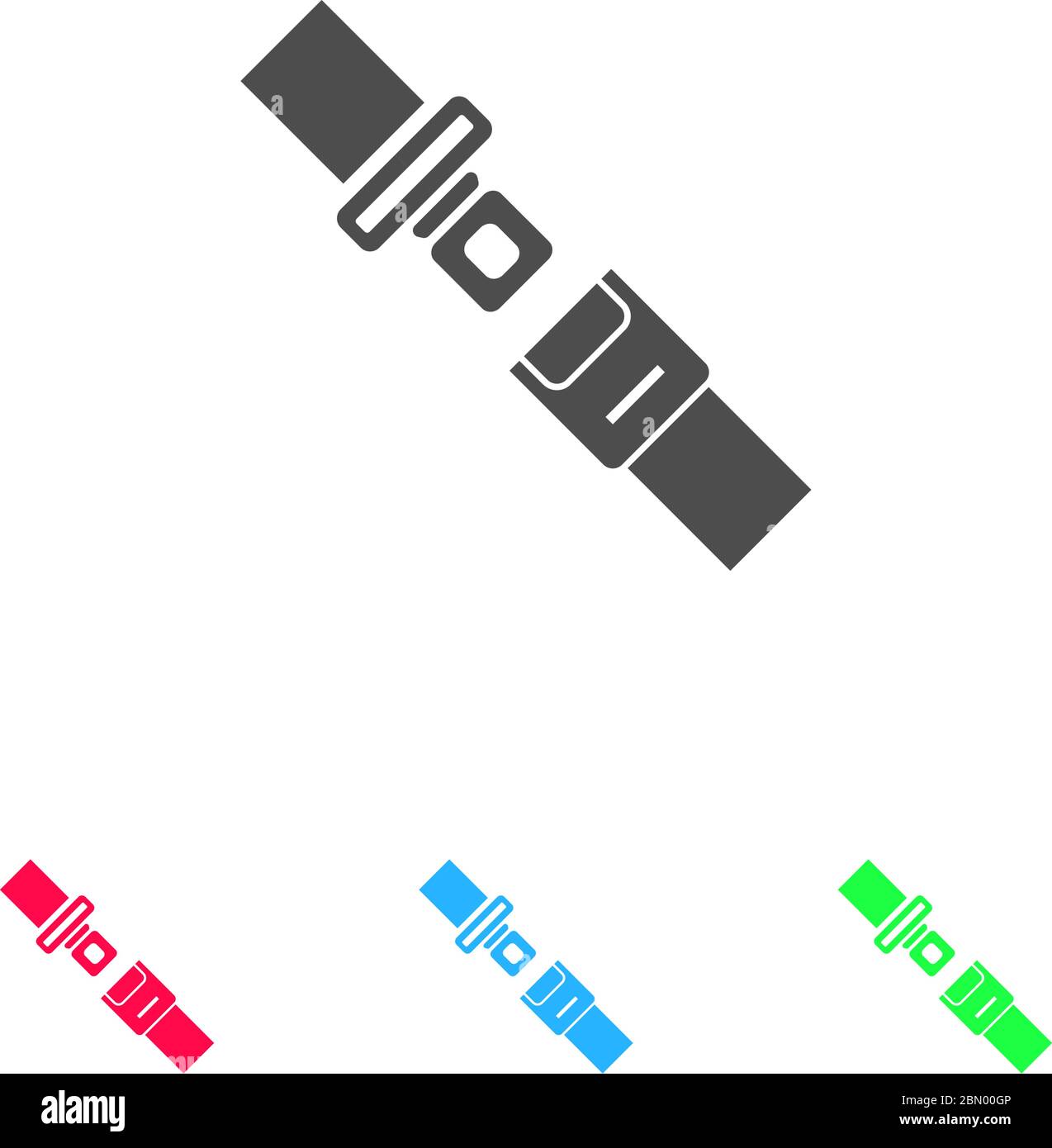 Safety belt icon flat. Color pictogram on white background. Vector ...