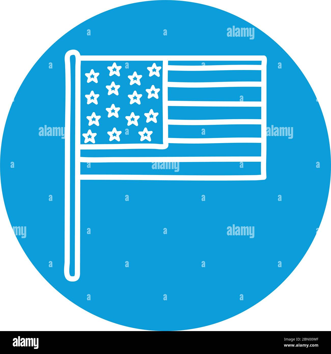 Usa flag block style icon vector design Stock Vector Image & Art - Alamy