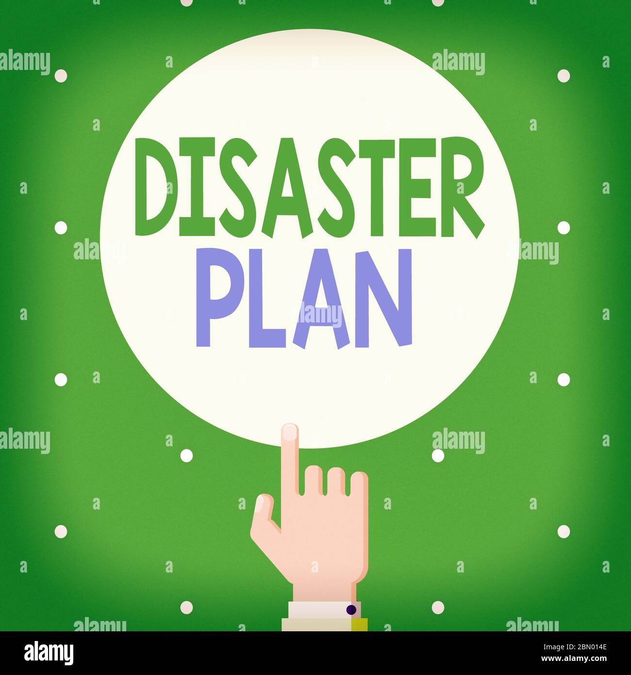 Text sign showing Disaster Plan. Business photo showcasing Respond to ...
