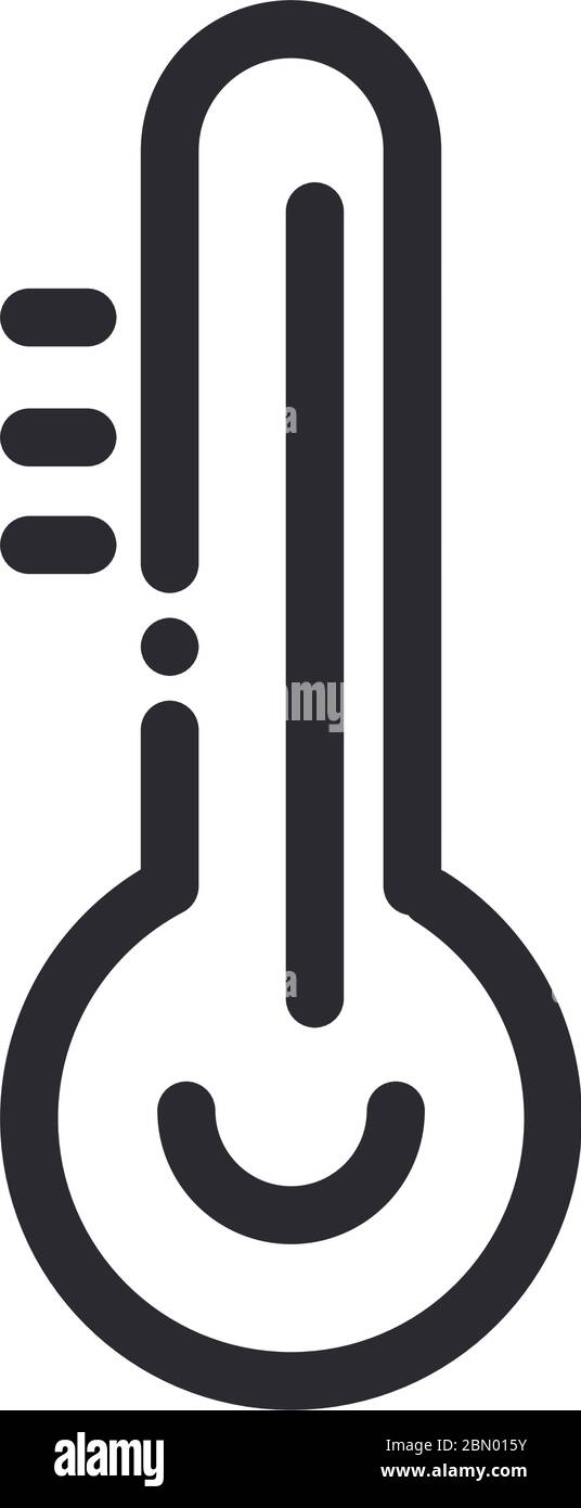 thermometer laboratory science and research vector illustration line ...