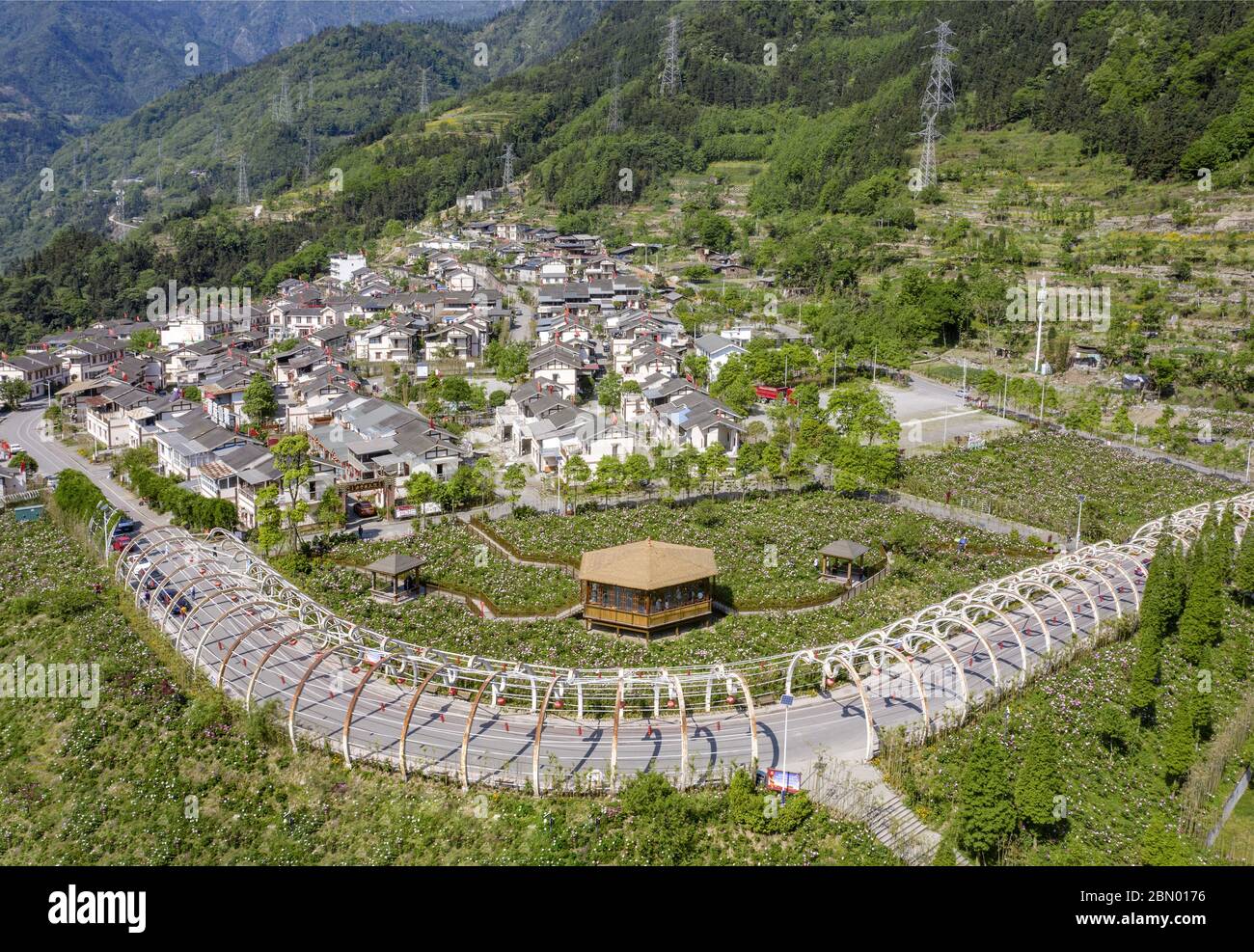 Aba, China. 10th May, 2020. The beauty of rebuild Wenchuan which was ...
