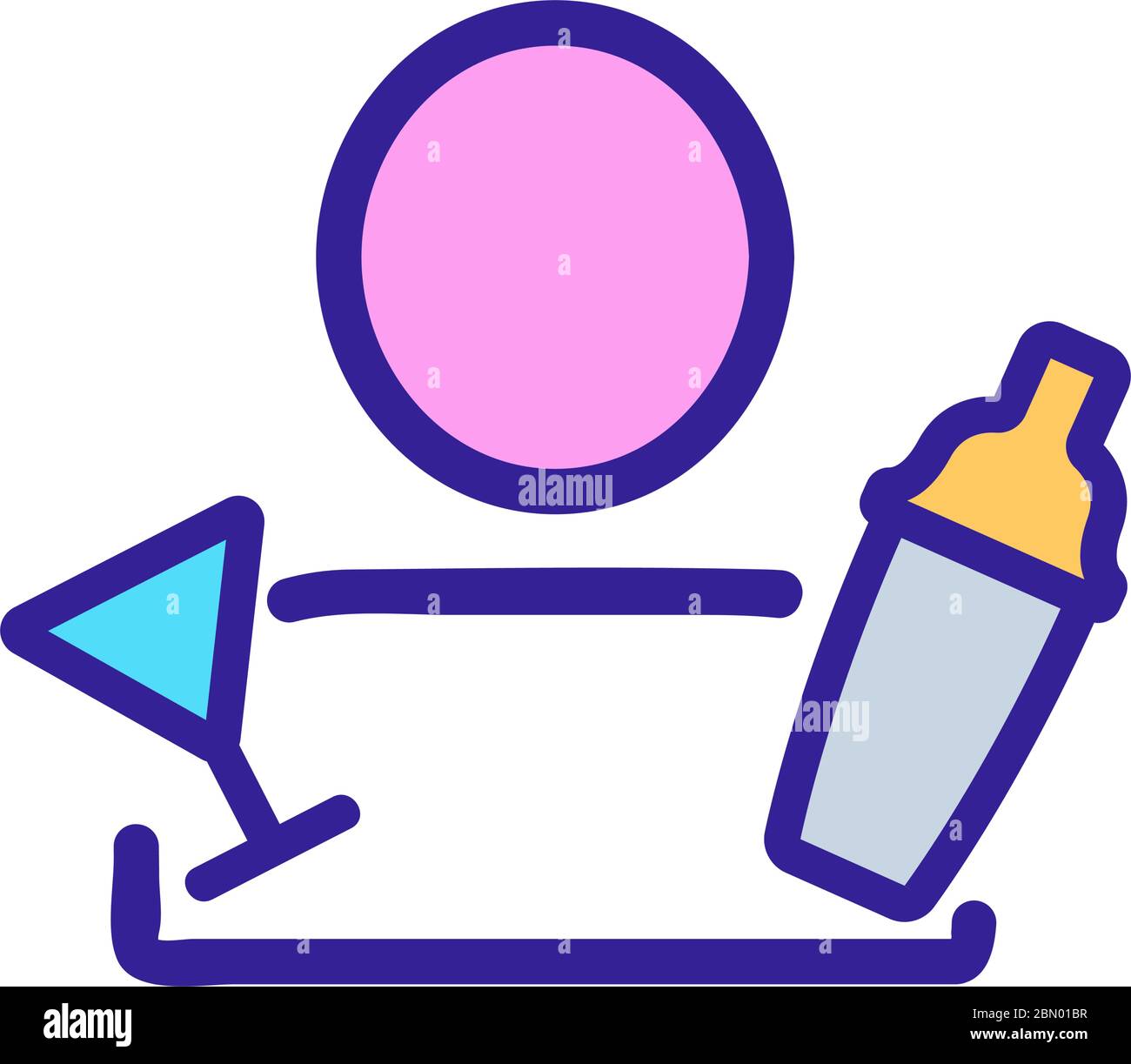 bartender workplace icon vector outline illustration Stock Vector Image ...