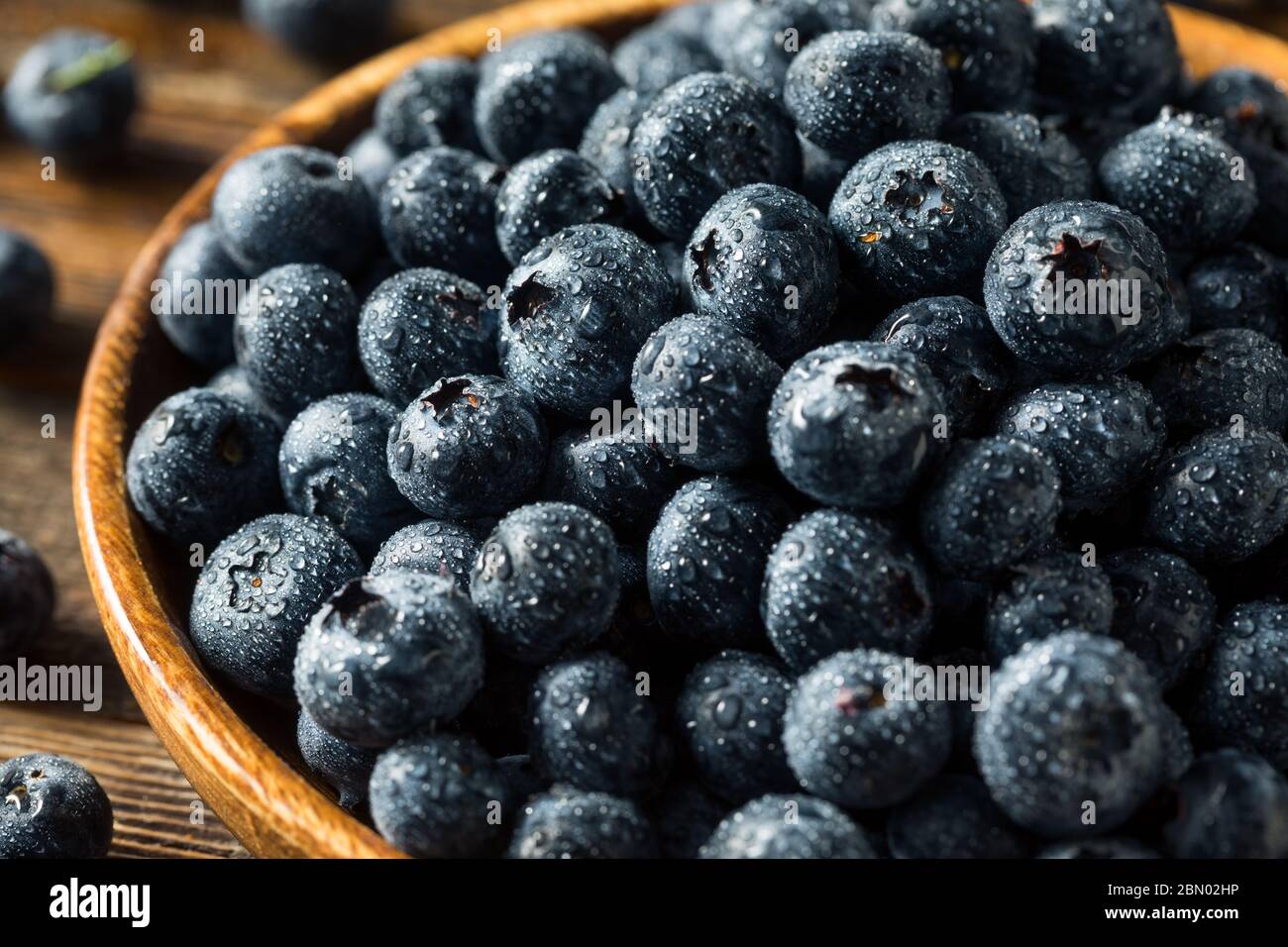 Raw Blue Organic Blueberries in a Bunch Stock Photo - Alamy