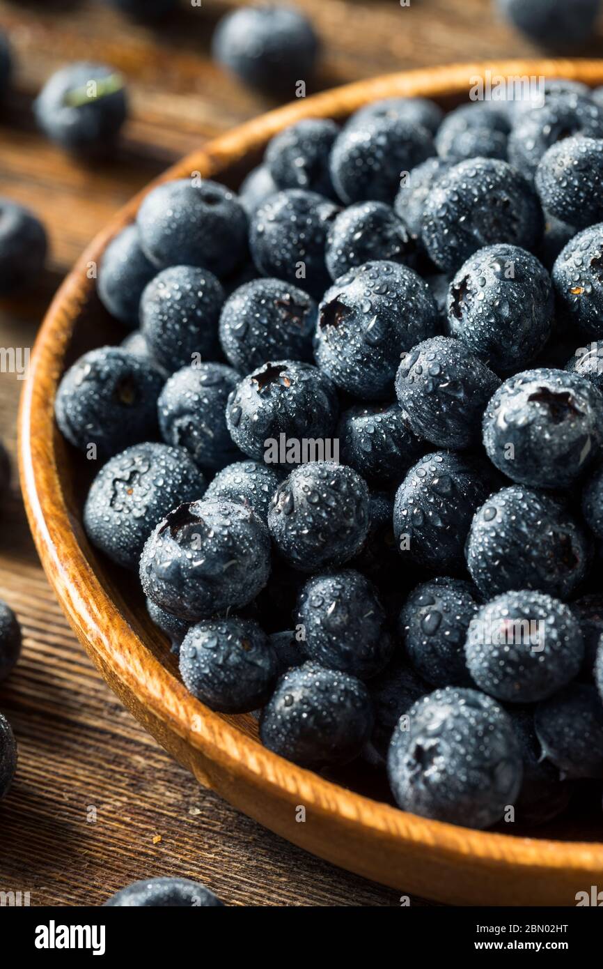 Raw Blue Organic Blueberries in a Bunch Stock Photo - Alamy