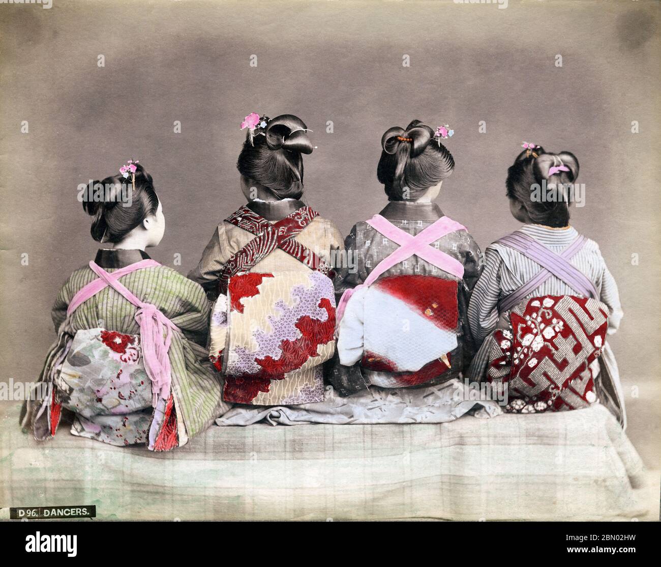 [ 1890s Japan - Apprentice Geisha ] — Four Maiko (apprentice geisha ...