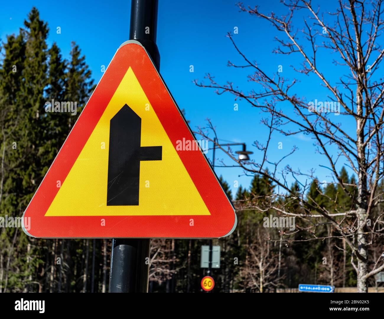 Beautiful photo of fresh new intersection with minor side-road on the ...