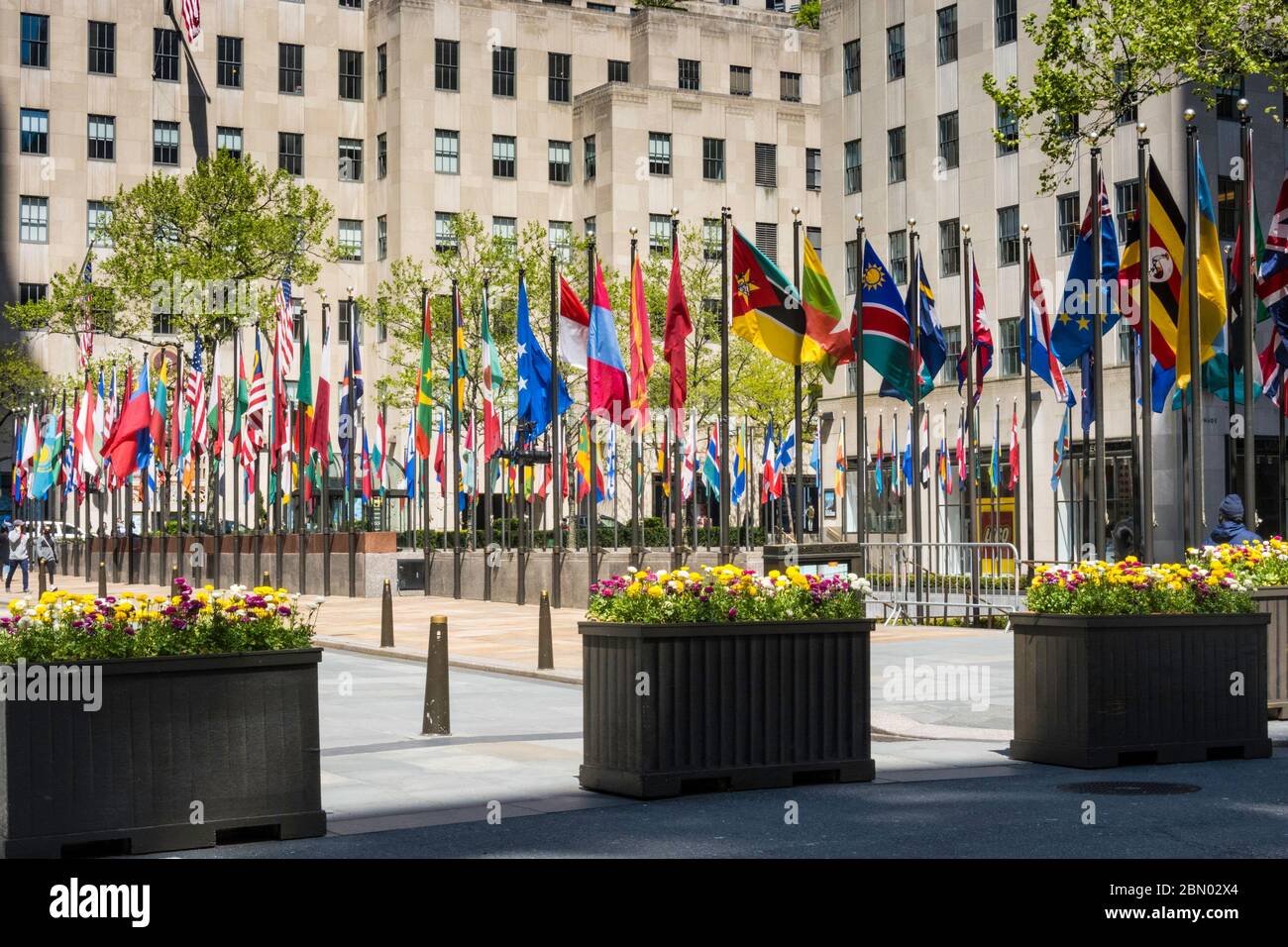 Nation Flags, Rockefeller Center, New York City, USA Stock Photo - Alamy