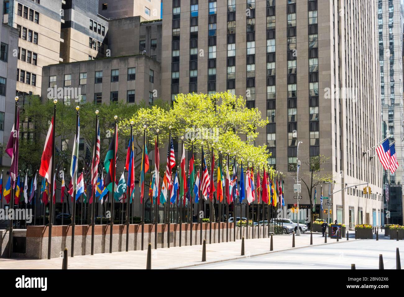 Nation Flags, Rockefeller Center, New York City, USA Stock Photo - Alamy