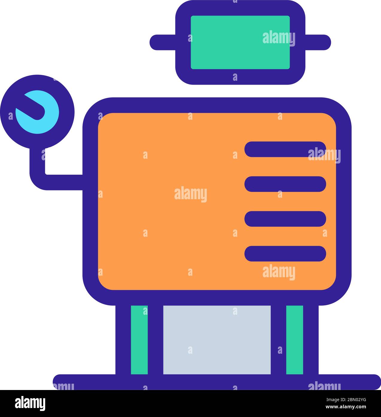 compressor monitoring sensors icon vector outline illustration Stock ...