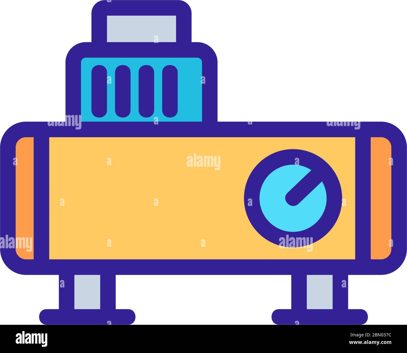 piston oil-filled compressor icon vector outline illustration Stock ...