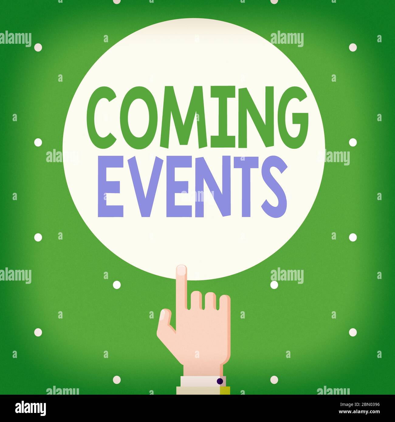 Text sign showing Coming Events. Business photo showcasing Happening ...